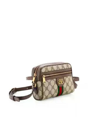 Balenciaga X Gucci The Hacker Project Camera Bag Bb Coated Canvas Mini Crossbody Bag