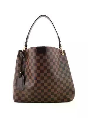LOUIS VUITTON Damier Pm Hobo Bag - Brown