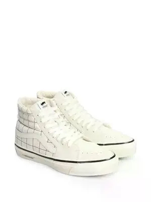 VANS X Undercover Grid Pattern High Top Sneakers