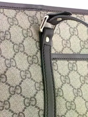 Gucci Front Pocket Convertible Gg Coated Canvas Medium Tote Bag