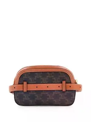 Celine Camera Bag Triomphe Coated Canvas Small Crossbody Bag - Brown
