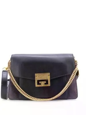Givenchy Gv3 Flap Bag Leather Suede Small Crossbody - Black
