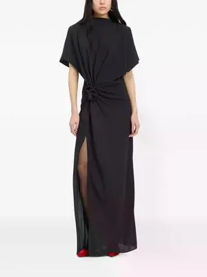 ROTATE BY BIRGER CHRISTENSEN Maxi Slit Dress - Black