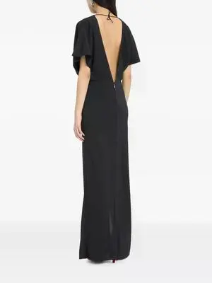 ROTATE BY BIRGER CHRISTENSEN Maxi Draped Slit Dress