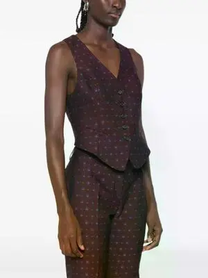 Etro Geometric-pattern V-neck Waistcoat