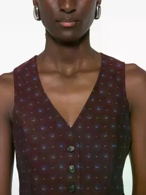 Etro Geometric-pattern V-neck Waistcoat