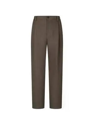 STUDIO TOMBOY Pleated Elasticated-waistband Trousers - Brown