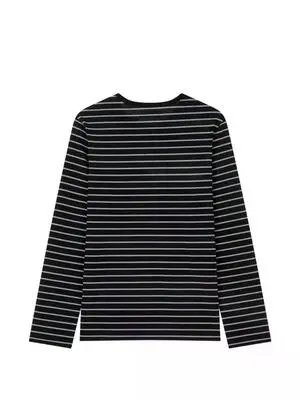 STUDIO TOMBOY Striped Long-sleeve Cotton T-shirt - Black