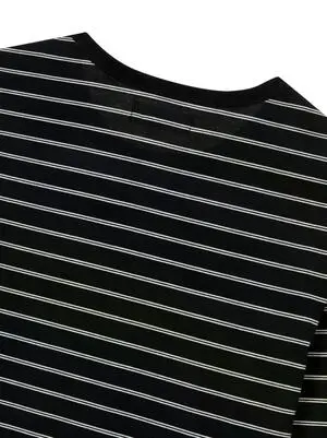 STUDIO TOMBOY Striped Long-sleeve Cotton T-shirt - Black