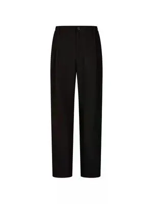 STUDIO TOMBOY Pleated Elasticated-waist Trousers - Black