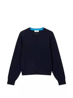 STUDIO TOMBOY Ribbed-trim Crew-neck Sweater - Blue