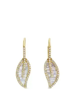 ANITA KO Anita Ko 18K Yellow Gold Leaf Diamond Drop Earrings