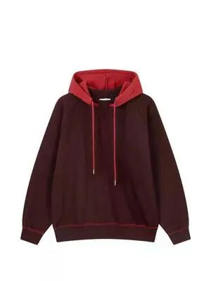 STUDIO TOMBOY Contrast-hood Raglan-sleeve Hoodie - Brown