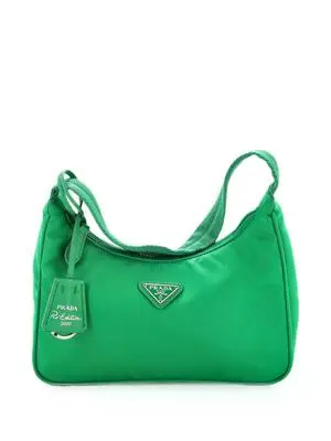Prada Re-edition 2000 Tessuto Mini Hobo Bag - Green