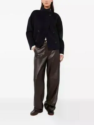 Max Mara Double-breasted High-neck Coat - Blue