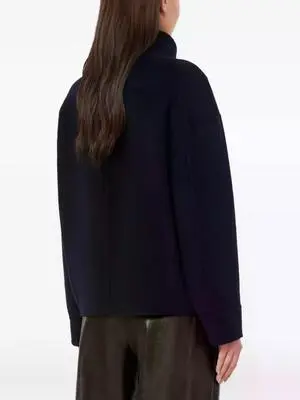 Max Mara Double-breasted High-neck Coat - Blue