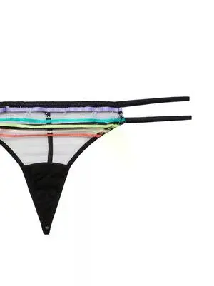 FLEUR DU MAL Taste Le Rainbow V-string - Black