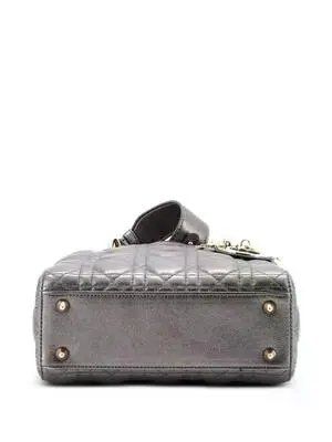 Dior Lady Bag Cannage Quilt Leather Shoulder Bag - Metallic
