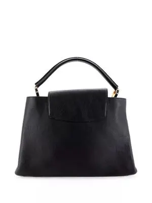 LOUIS VUITTON Capucines Leather Mm Satchel - Black