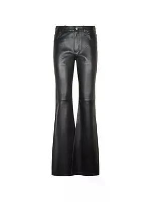 HAIKURE Leather Flared Trousers - Black