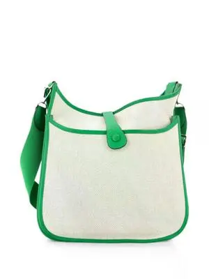 Hermès Evelyne Bag Gen Iii Toile And Leather Gm - Green