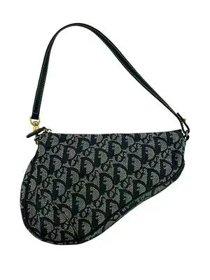 Dior 2010-2026 Mini Diorissimo Canvas Saddle Pochette Shoulder Bag - Blue