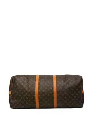 LOUIS VUITTON 1988 Monogram Keepall Bandouliere 60 Travel Bag - Brown