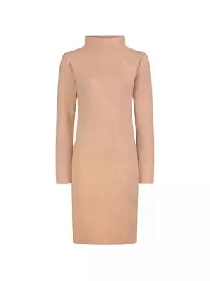 CHAMOIS FOU Chamois High-neck Long-sleeve Mini Dress