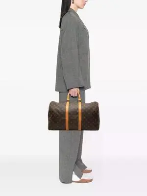 LOUIS VUITTON 1987 Monogram Keepall 45 Travel Bag - Brown