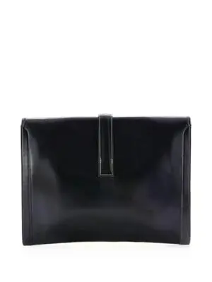 Hermès Jige Box Calf Gm Clutch Bag - Blue