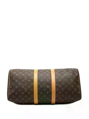 LOUIS VUITTON Monogram Keepall 45 Travel Bag - Brown