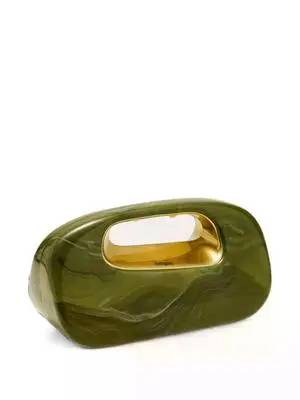 Cult Gaia Amara Marbled Clutch Bag - Green