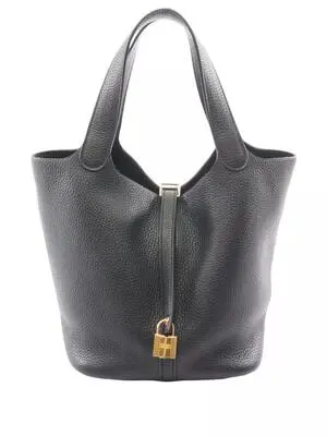 Hermès Clemence Picotin Lock 22 Handbag - Black