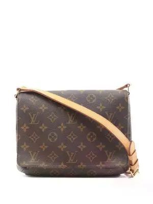 LOUIS VUITTON Monogram Musette Tango Crossbody Bag - Brown