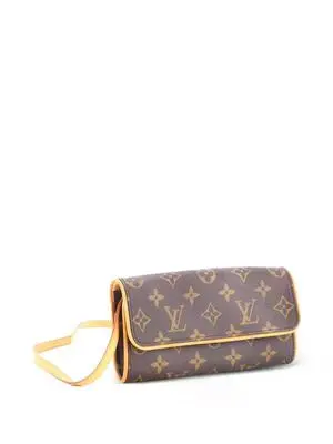 LOUIS VUITTON Twin Handbag Monogram Canvas Pm - Brown