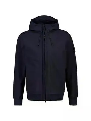 Stone Island Hooded Logo-patch Jacket - Blue