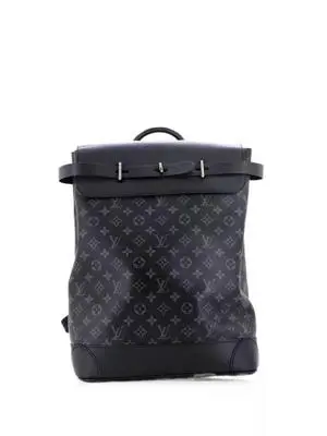 LOUIS VUITTON Steamer Monogram Eclipse Canvas Backpack - Black