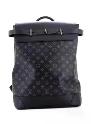 LOUIS VUITTON Steamer Monogram Eclipse Canvas Backpack - Black