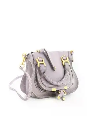 Chloé Chloé Marcie Satchel Leather Baby Crossbody Bag Grey