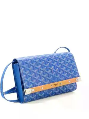 Goyard Monte Carlo Clutch With Strap Coated Canvas Pm Crossbody Bag - Blue