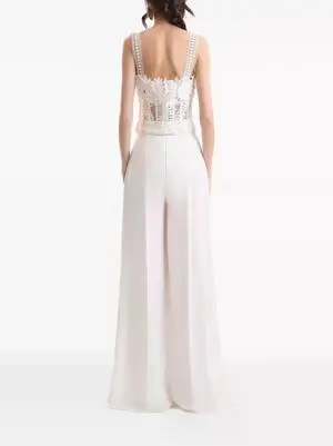 GEMY MAALOUF Floral Applique Lace Corset Top