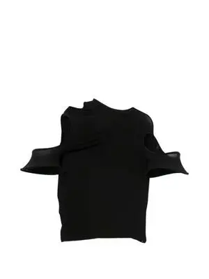 Junya Watanabe Cut-out Asymmetric Top - Black