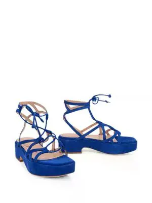 Alberta Ferretti Crisscross-strap Platform Sandals