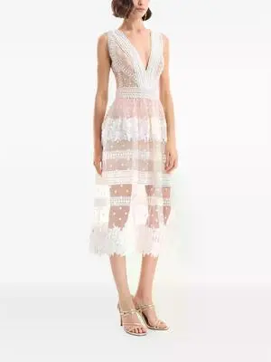 GEMY MAALOUF Sleeveless V-neck Lace Dress