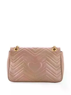 Gucci Gg Marmont Flap Bag Matelasse Leather Medium Shoulder Bag - Neutrals