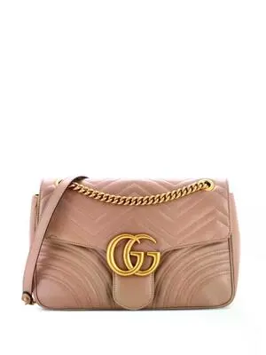 Gucci Gg Marmont Matelassé Leather Medium Shoulder Bag - Neutrals