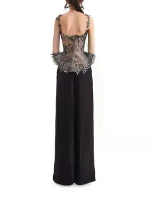 GEMY MAALOUF Embroidered Peplum Corset