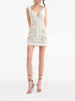 GEMY MAALOUF Geometric-lace Fitted Dress