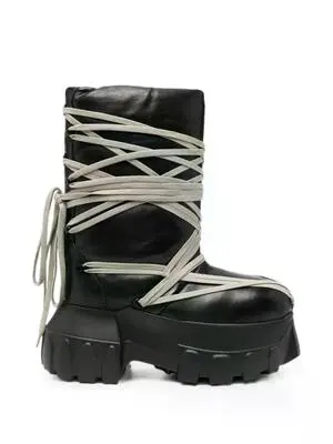 Rick Owens Mega Bumper Lace-up Boots - Black