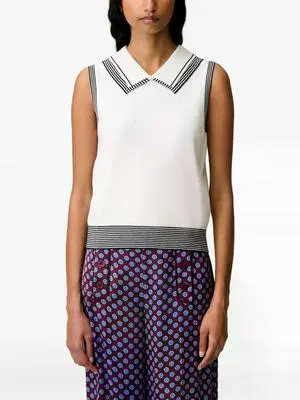 Claudie Pierlot Stripe-trim Sleeveless Top